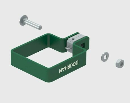 Комплект хомута одностороннего для столба 60х60 RAL6005 (зеленый), KIT/HO-60/RAL6005 - DoorHan