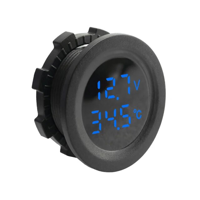 Панель 4 в 1, 12 В, 4,2 А, двойной USB, автомобильное зарядное устройство, разветвитель, адаптер, водонепроницаемый термометр, вольтметр, тумблер для автомобиля, яхты, Thermometer Blue