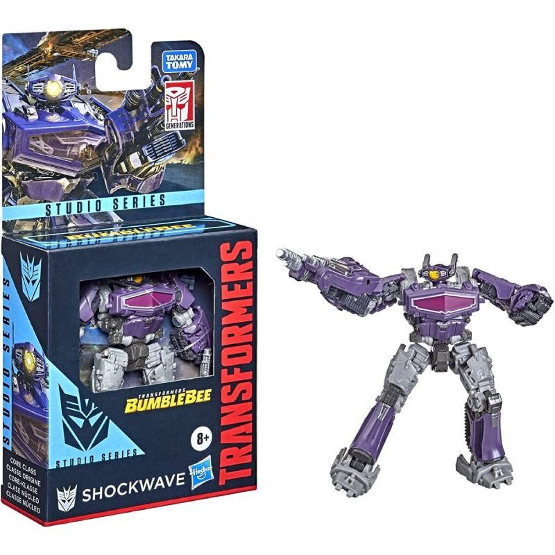 Фигурка Transformers Studio Series Core Class Shockwave, трансформируется в транспорт на воздушной подушке, высота 8,5 с