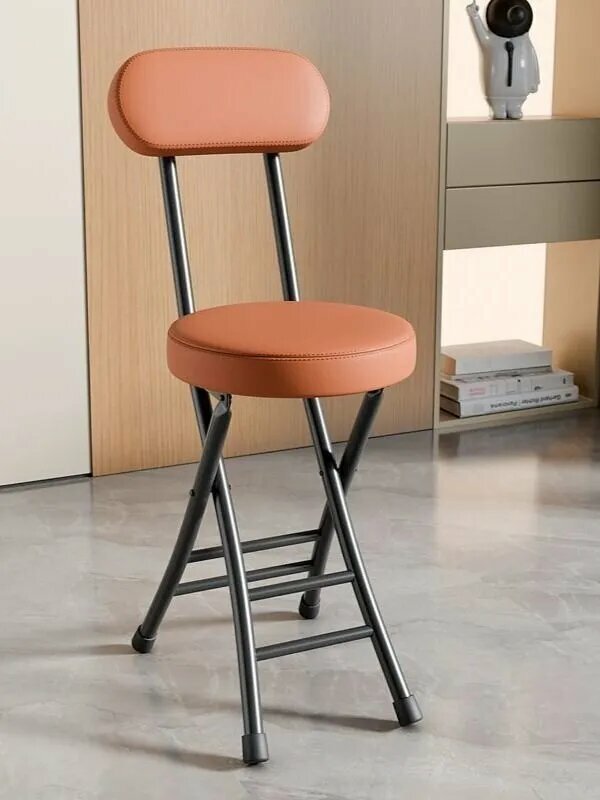 Барный стул, полубарный, складной, на ножках, светло-коричневый, 78 см x 32 см x 29 см