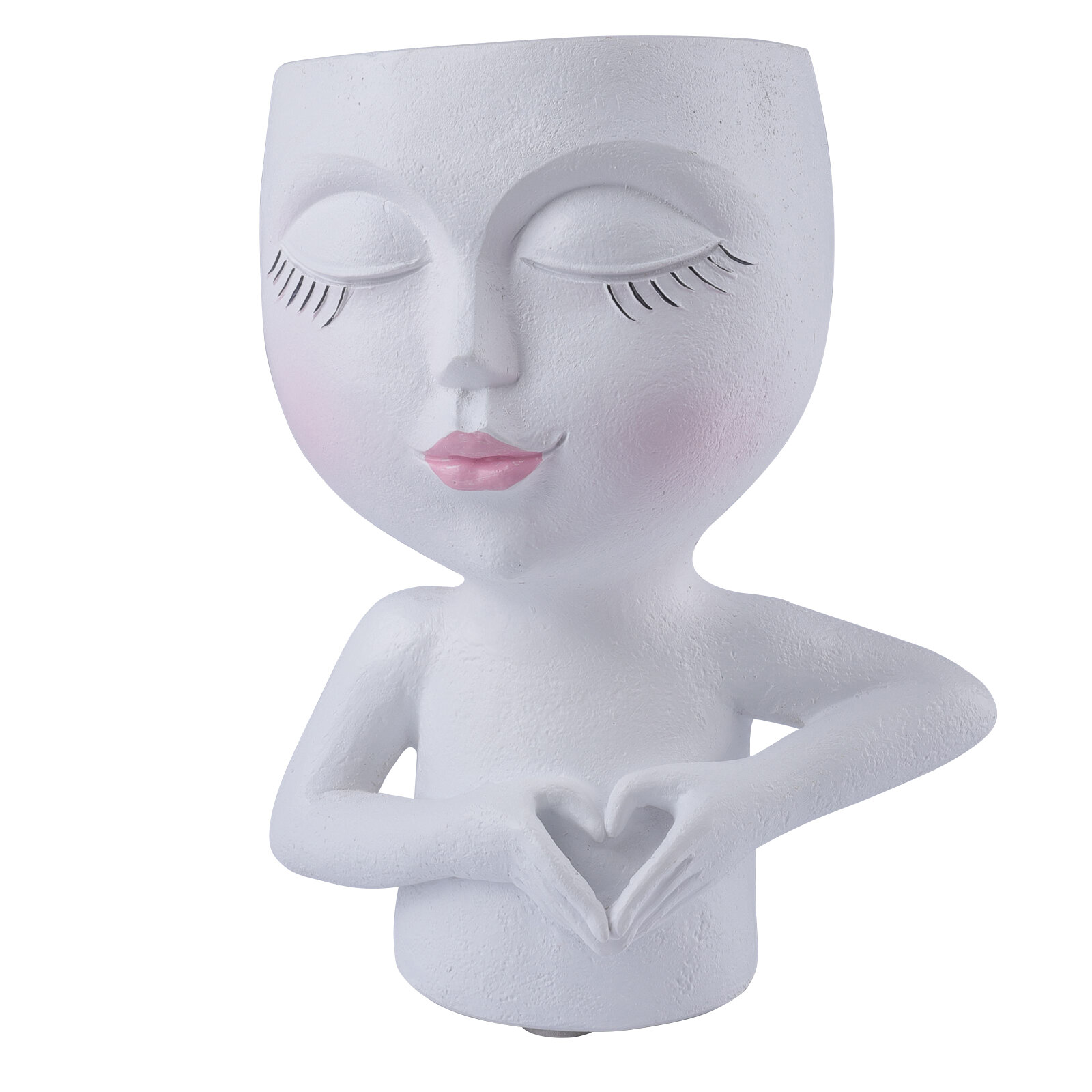 Маленькая белая ваза из смолы для свежих цветов, инновационная вставка Love Girl, креативный цветочный горшок для домашнего декора