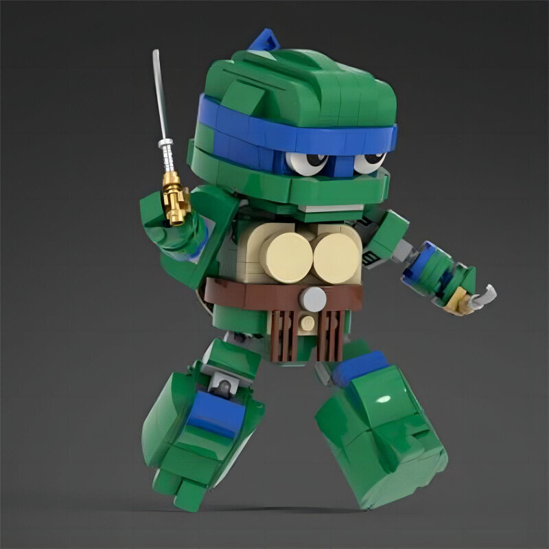 Строительные блоки MOC, совместимые с LEGO 166789 Creative SD Mecha Черепашки-ниндзя в сборе, набор игрушек-роботов