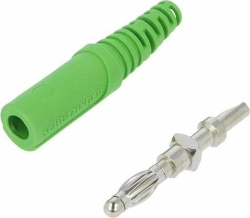 Разъем SCHUTZINGER FK 9 L NI / GN Вилка "банан" 4мм 32А 33ВAC 70ВDC зеленый неизолированный 1шт