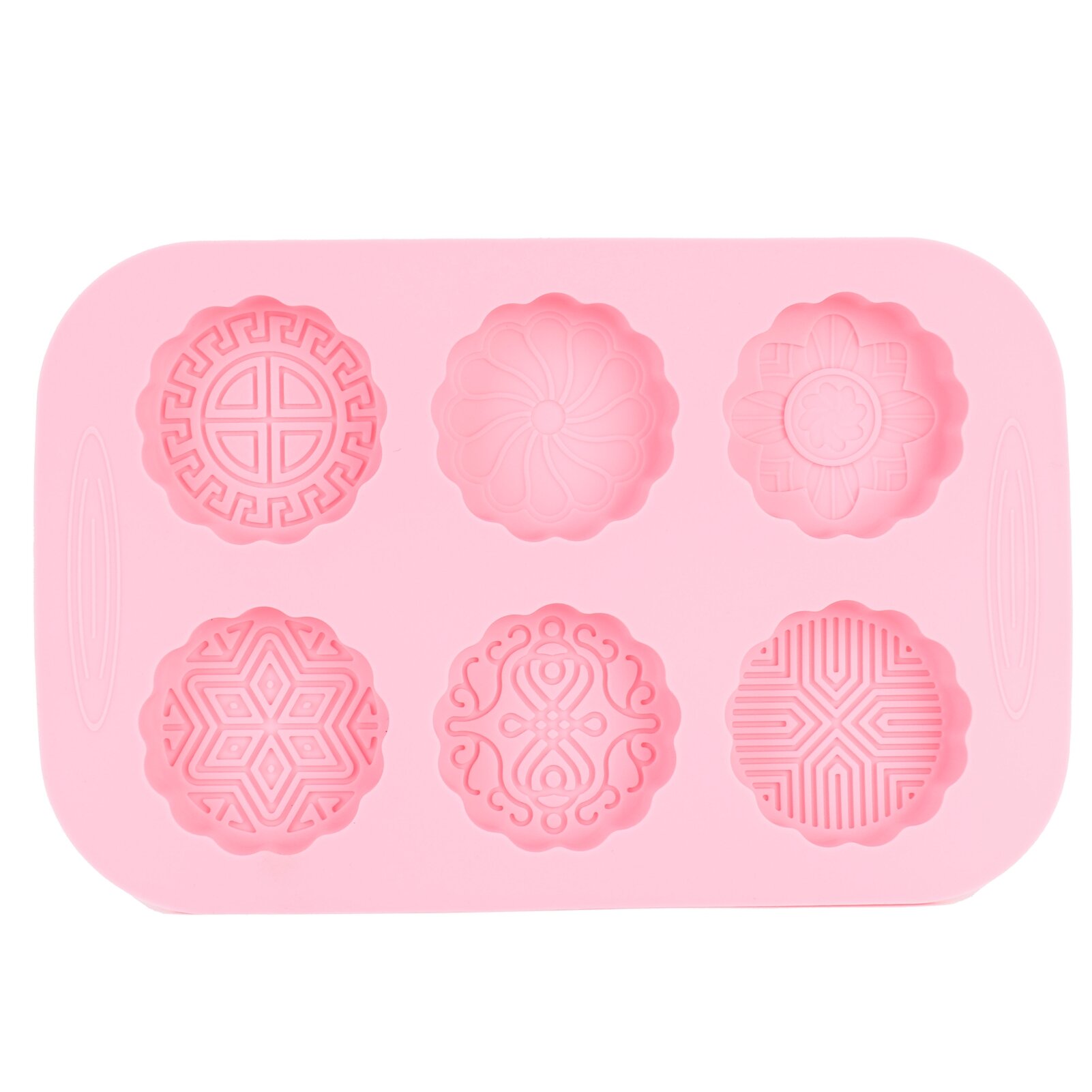 6Grid Mooncake Silicone Mold DIY Baking HandMade Soap Mold for Dessert Kitchen Tool