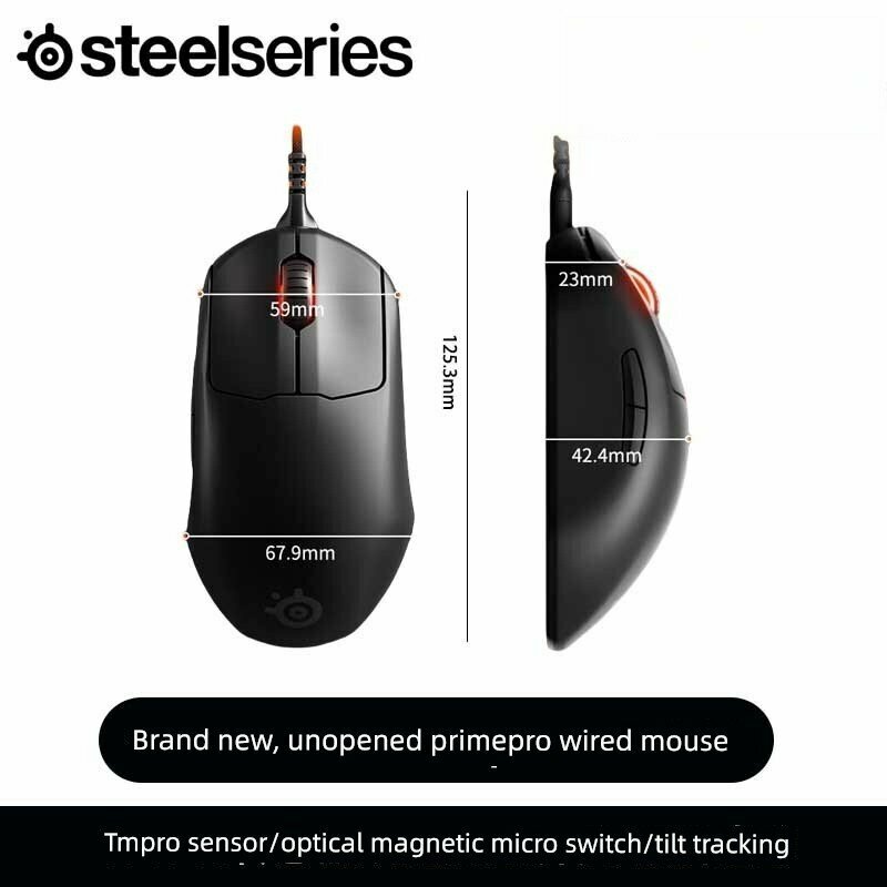 Игровая мышь SteelSeries Prime: проводная и беспроводная, миниатюрная, легкая, для компьютера, для игры Warcraft