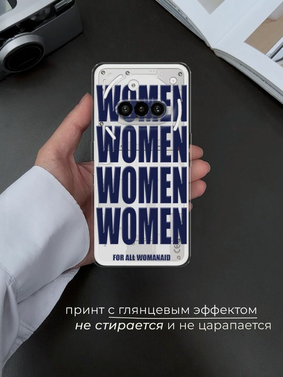 Чехол на Nothing Phone 3a / Нотинг Фон 3а с принтом Woman blue — фото 1