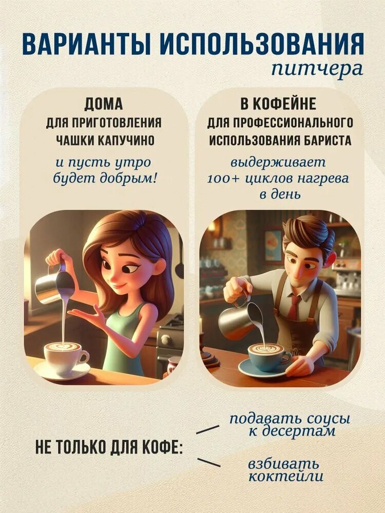 Питчер для молока 350 мл — фото 1