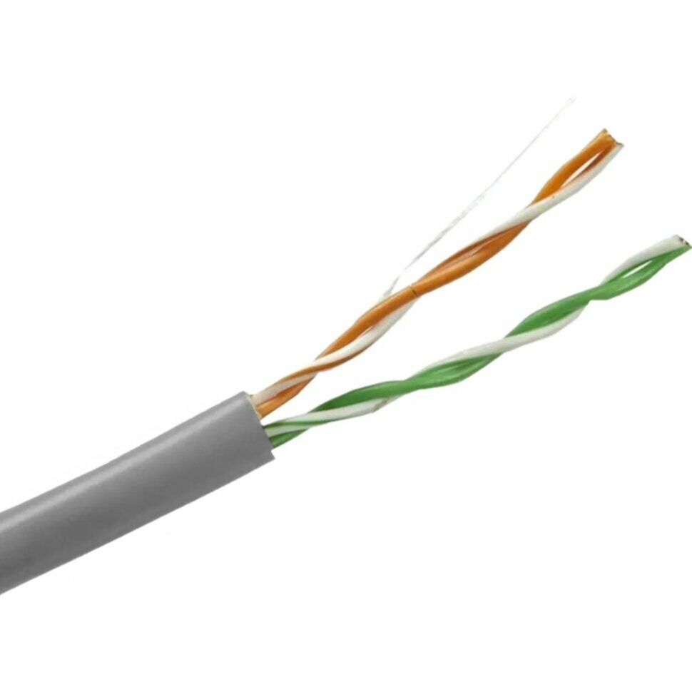Кабель TWT FTP, 2 пары, Кат.5е, PVC, 305 метров, серый (TWT-5EFTP2-GY), 2364576