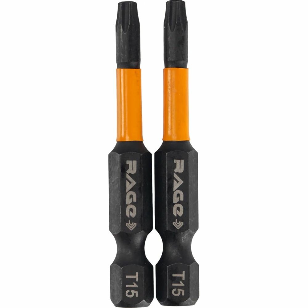Набор бит ударные IMPACT Torx T15 S2, 50 мм, 2 шт rage by VIRA 554146
