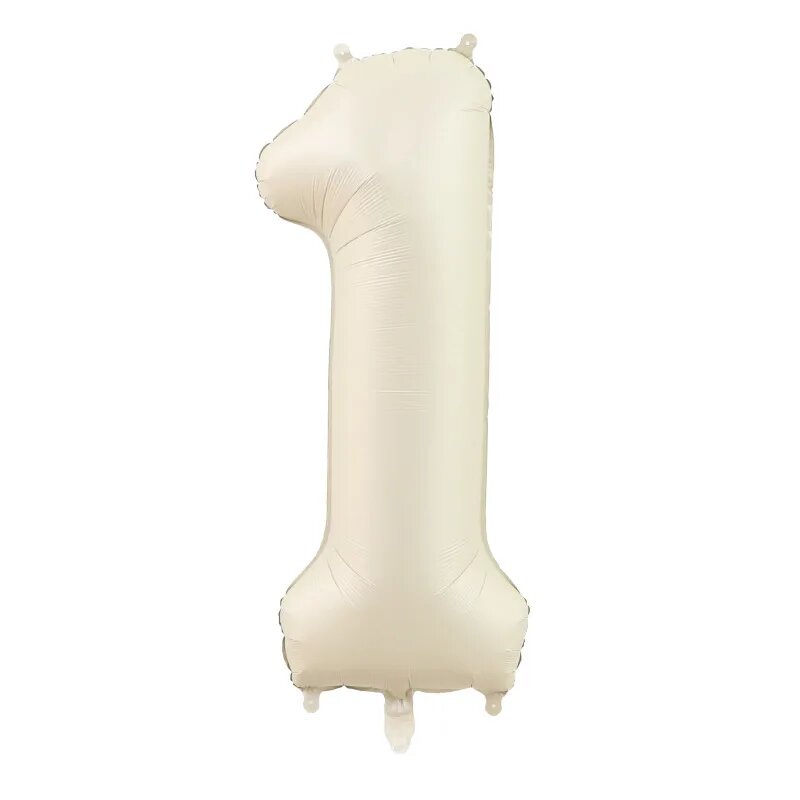 Ретро шары-цифры 40 дюймов в бежево-кремовых тонах Бежевый, 40 beige 1