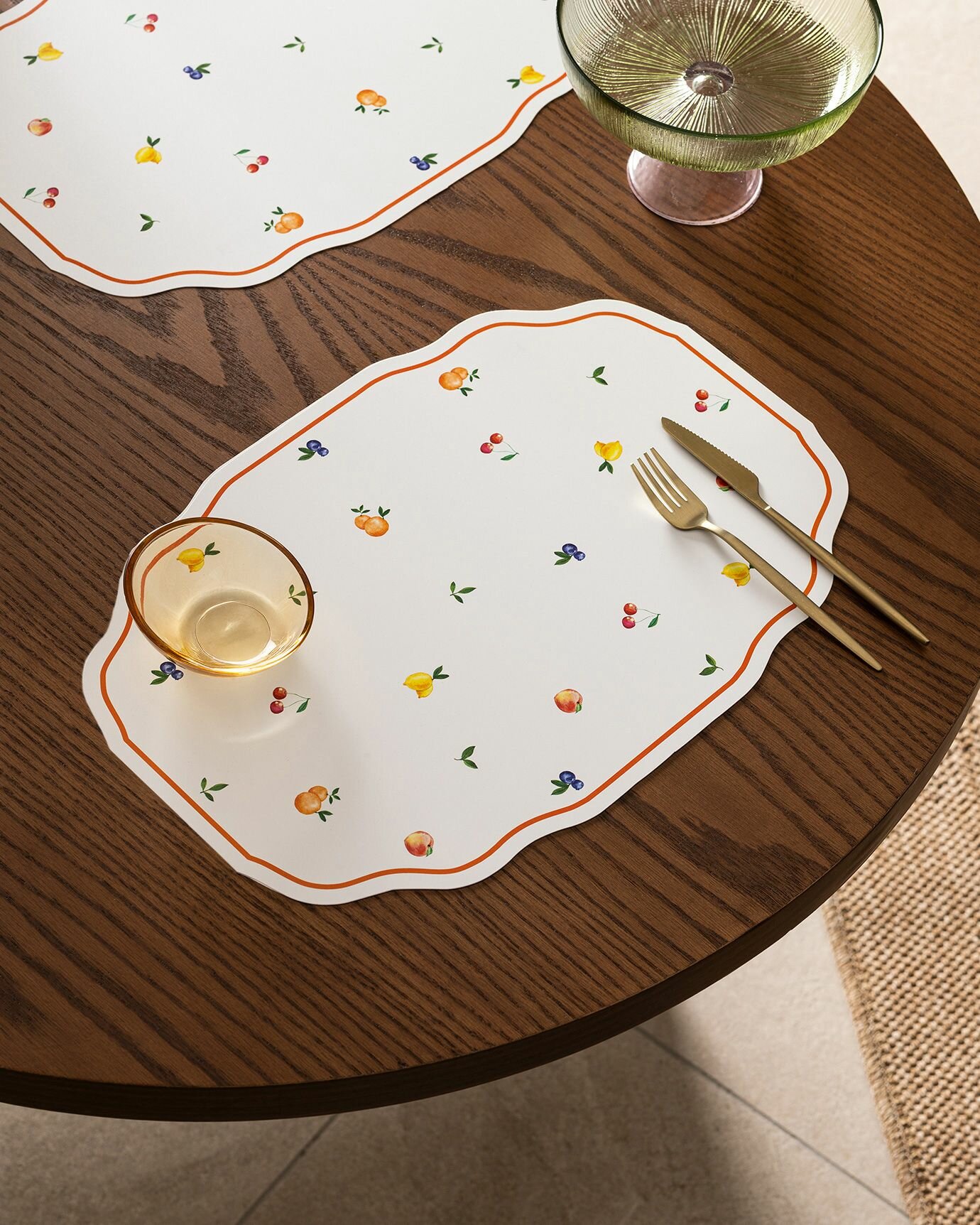 Сервировочные салфетки Madame Coco "MALLET", волнистые, 29 см x 42 см