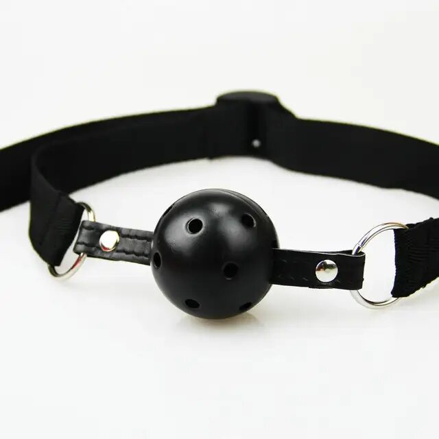 Бондаж, кляп с открытым ртом, сбруя, фиксатор, сплошной полый мяч, товары для взрослых фетишей, секс-игрушки для женщин и мужчин_HE159