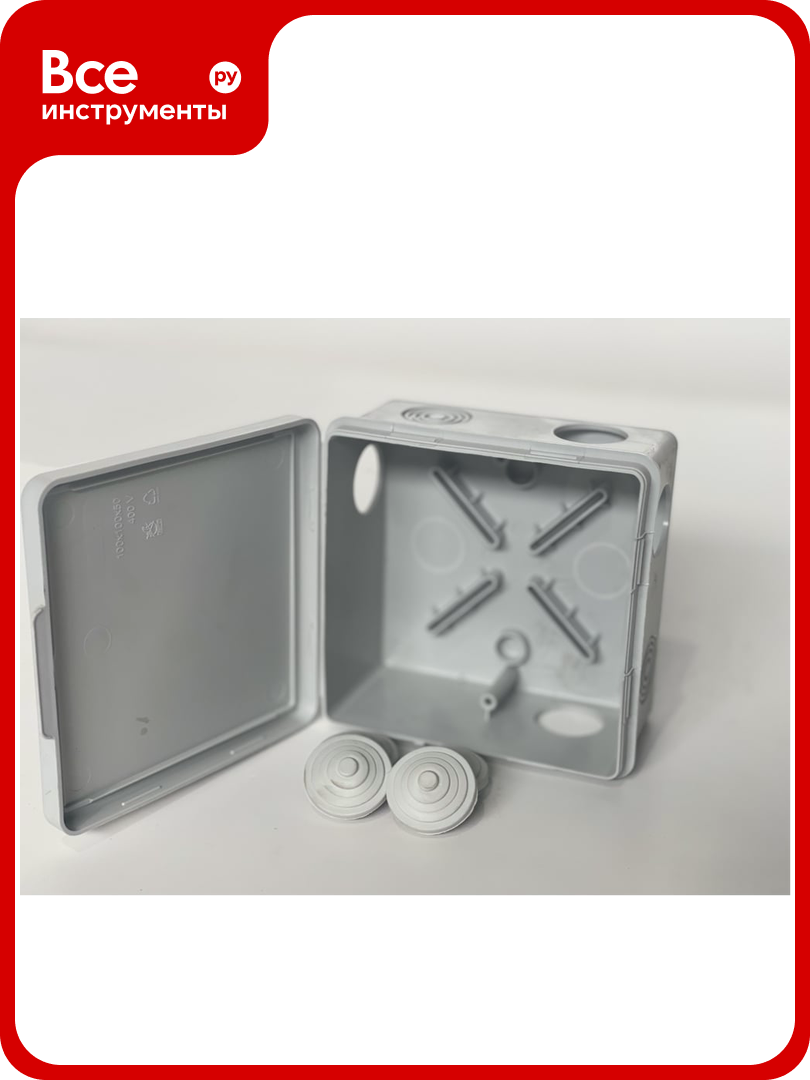 Коробка распределительная KOPOS серая RK 8101 (KD) для О/П 80x80x50мм 7хD25мм, IP54 RK-8101_KD