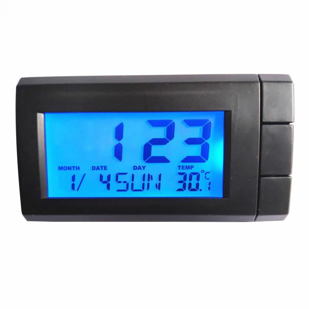 Термометр с LCD дисплеем для помещений и авто, Черный