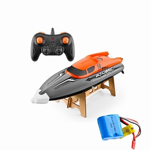 Скоростной катер с дистанционным управлением, скорость 30 км/ч, радиоуправляемая игрушечная лодка, сброс при опрокидывании, напоминание о низком уровне заряда батареи, защита от датчика воды, гоночные лодки 2.4G