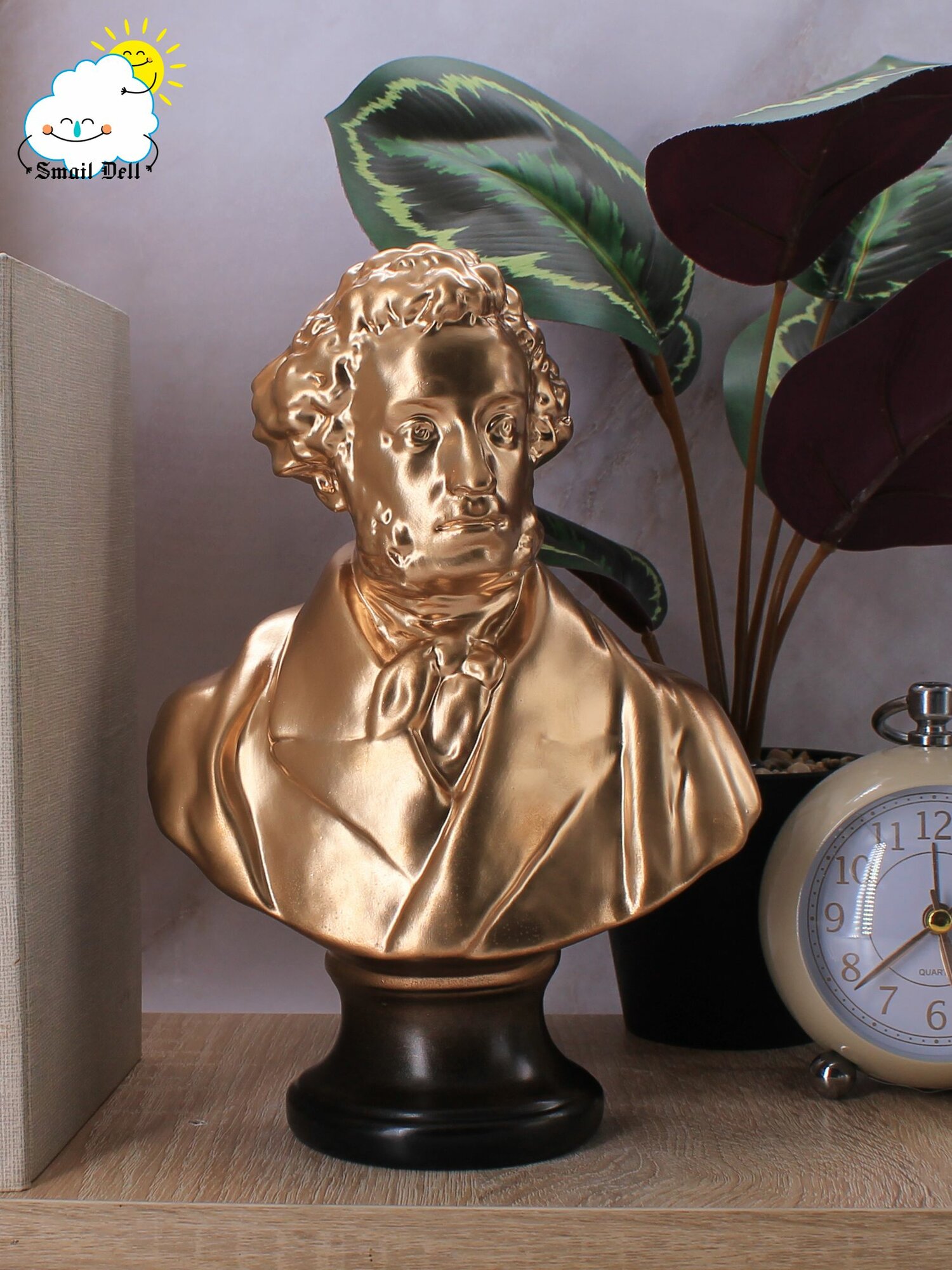 Статуэтка бюст А. С. Пушкин большой, 22 см. гипс, цвет бронза