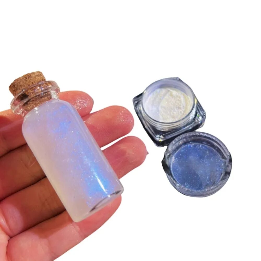 Радужный жемчужный порошок для эпоксидных проектов, Голубое сияние