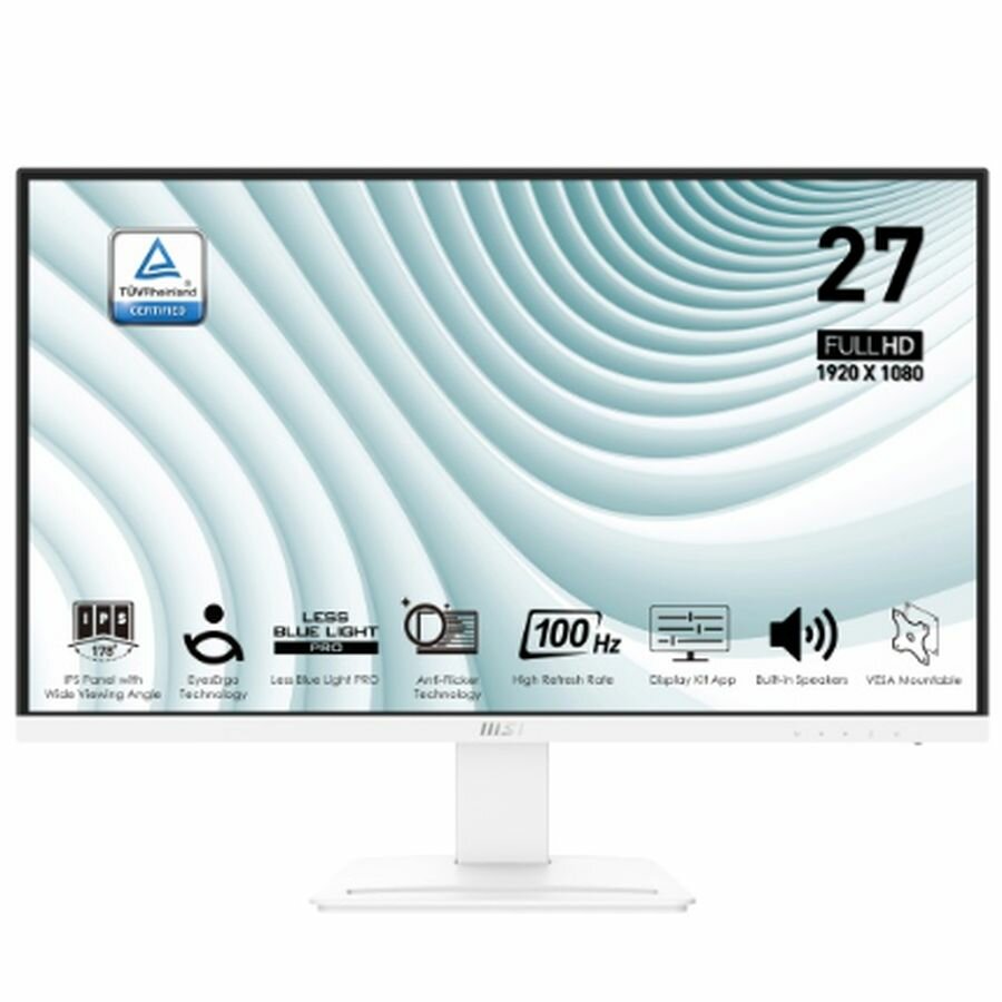 23,8" Монитор MSI PRO MP243XW (9S6-3PB5CH-075) белый - 1920x1080@100Гц, IPS, 4 мс, 1000:1, 178/178, DisplayPort, HDMI