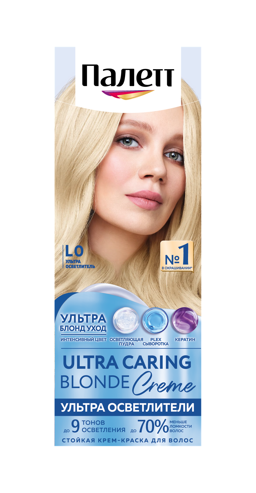 Палетт Стойкая крем-краска для волос Интенсивный цвет, L0, Ультра осветлитель, 110 мл