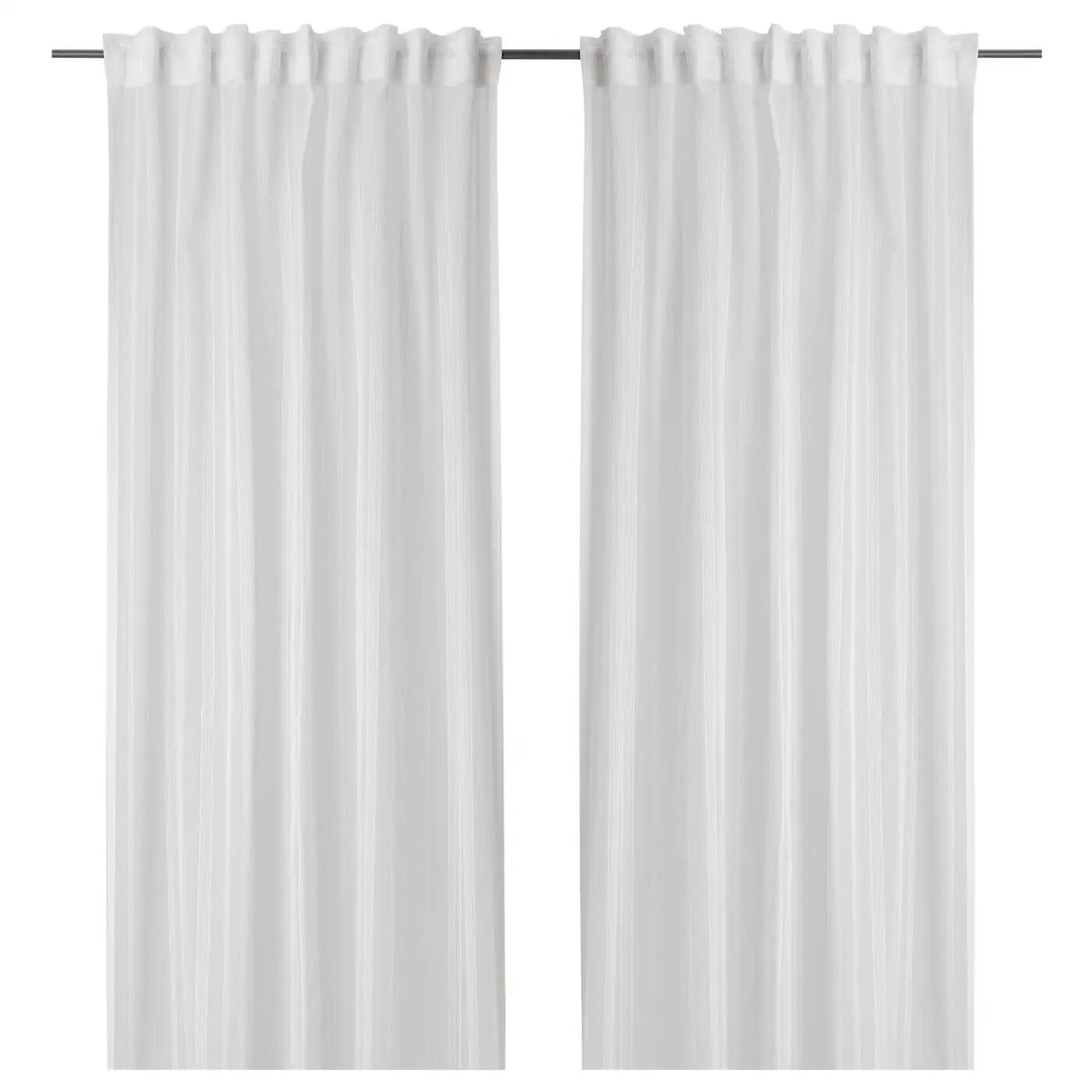 Шторы RUMSBLAD, 1 пара, белые/с липучкой для подвеса, 145x250 см