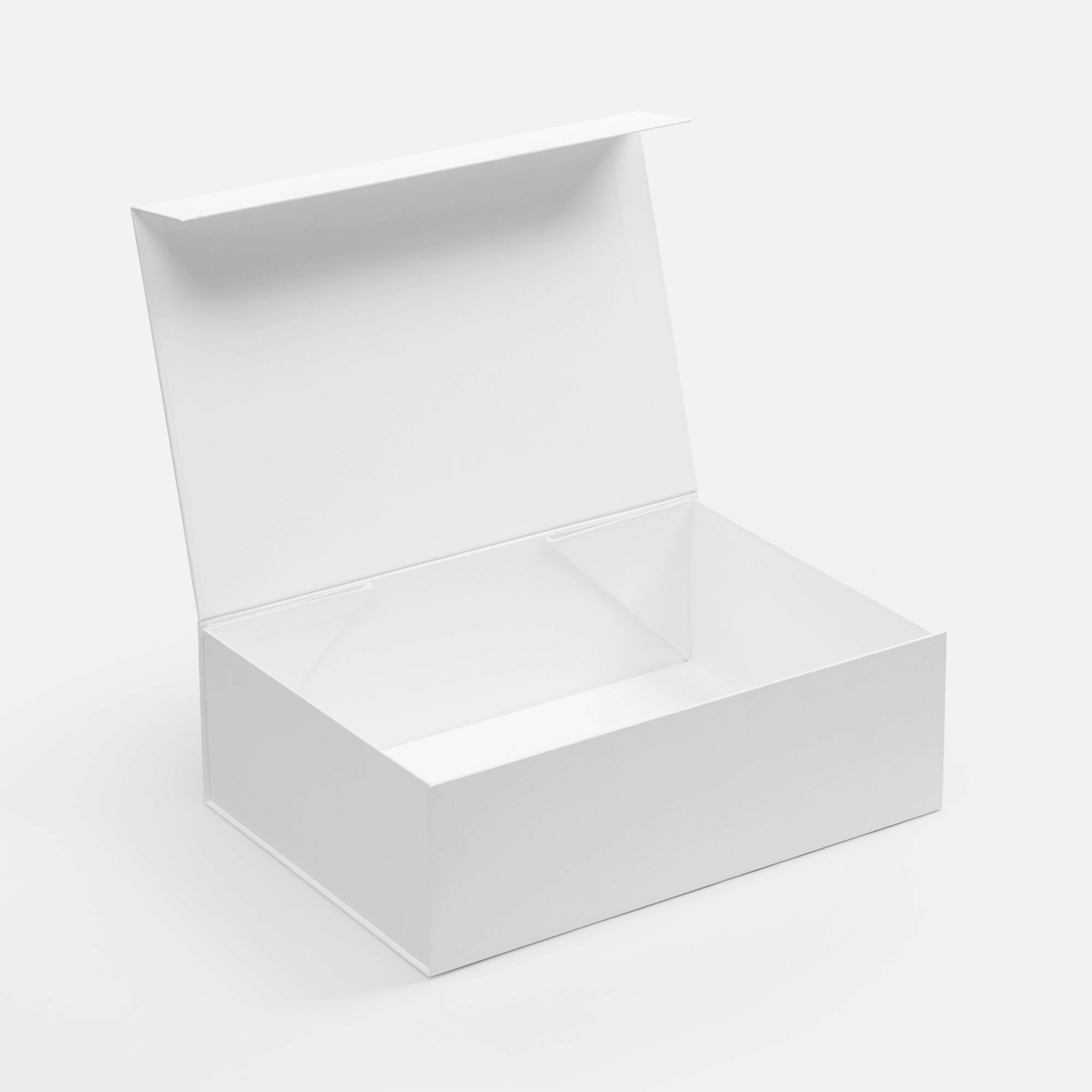Коробка подарочная для хранения складная на магните, 45x31x14,5 см, RealBig Fold, белая