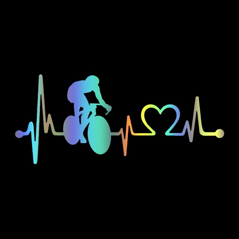 Наклейка на авто Велосипед Heartbeat S60325-Laser