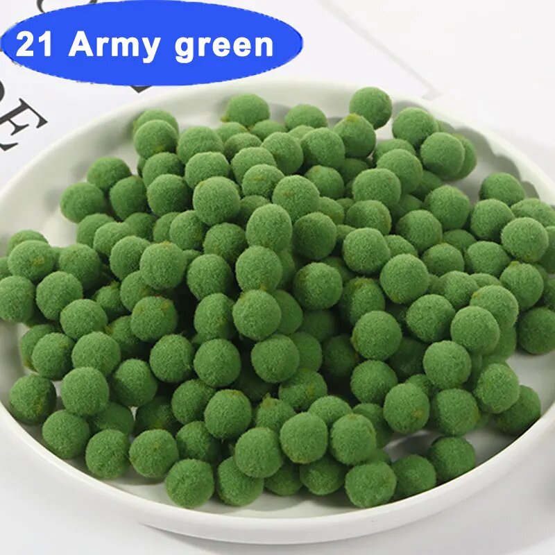 Мягкие помпоны, цвет 21 deep green, 15 мм, 100 шт.