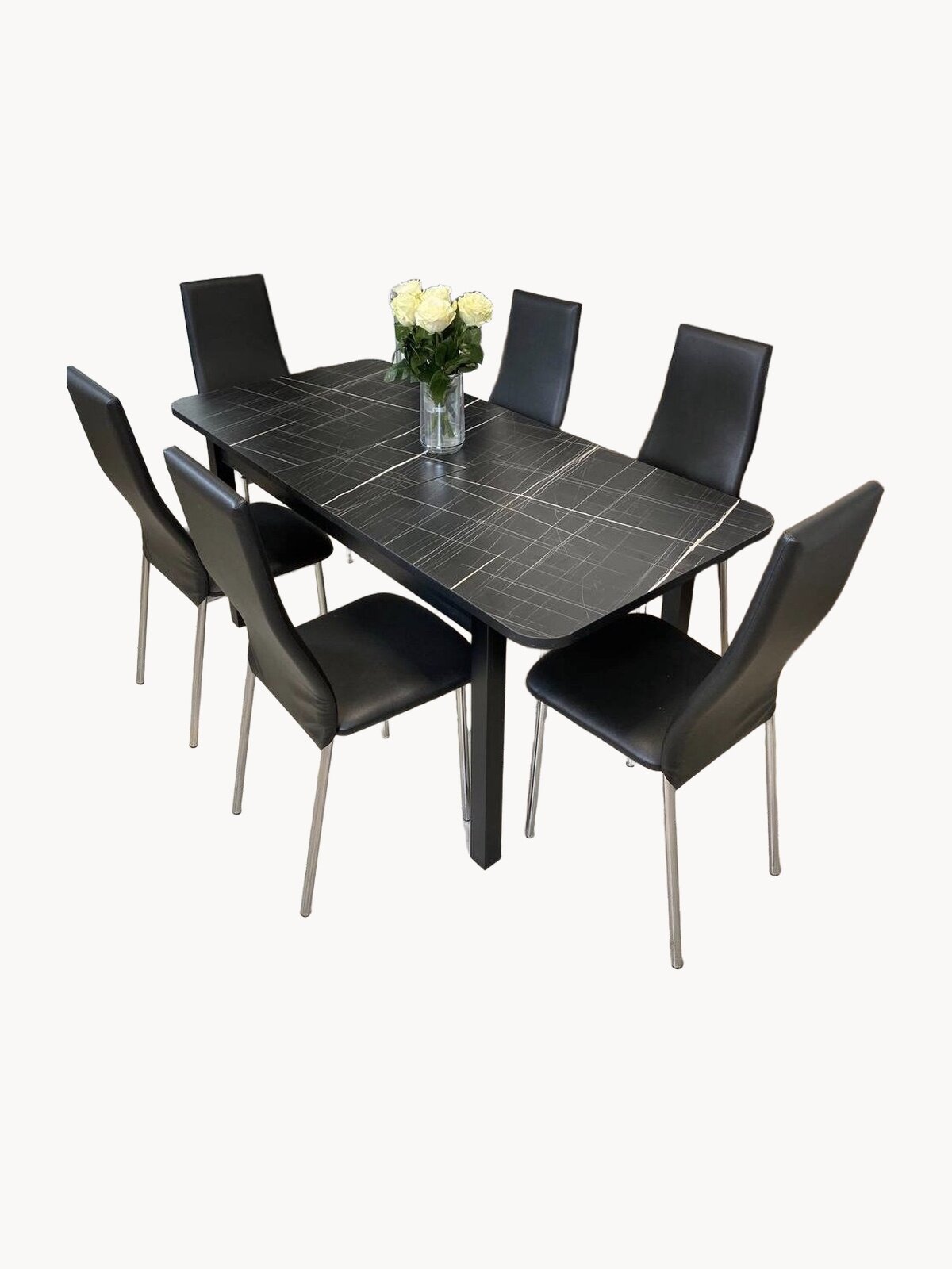 Кухонный стол и 6 стульев, обеденная группа