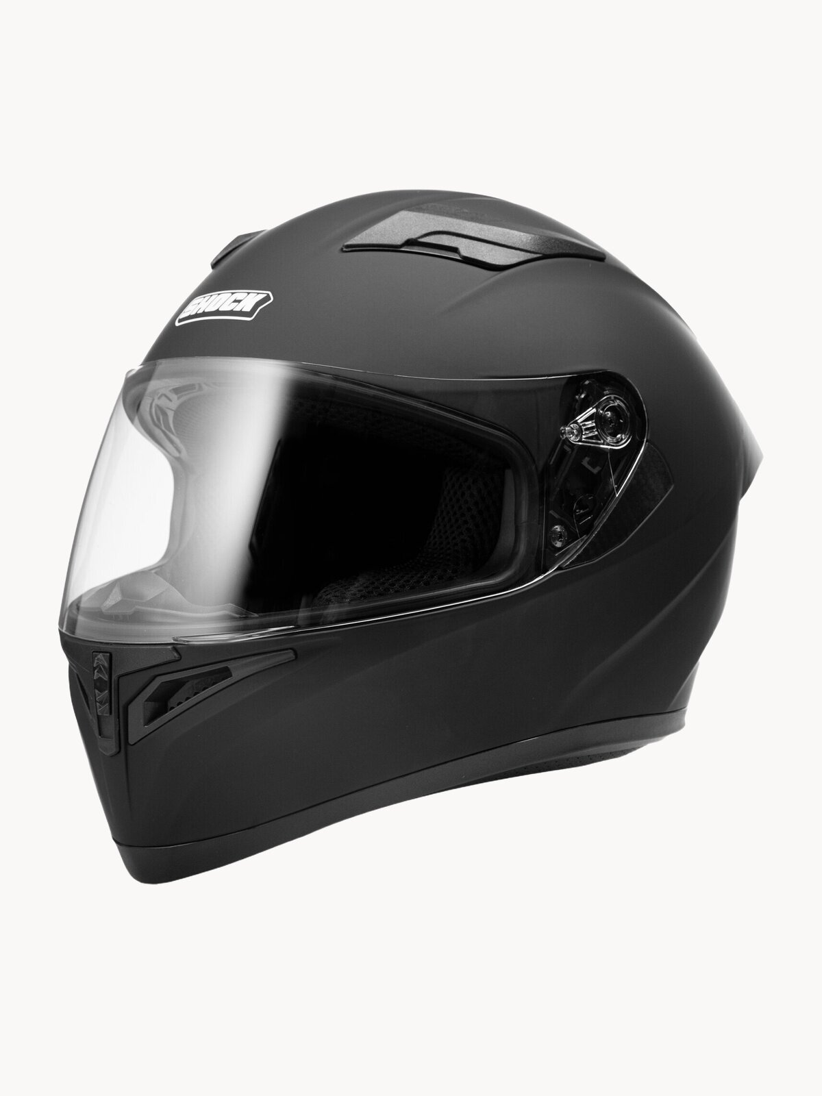 Шлем дорожный SHOCK R1 MATT BLACK, для мотоцикла, спортбайка, кафе-рейсера, максискутера, чоппера, размер L