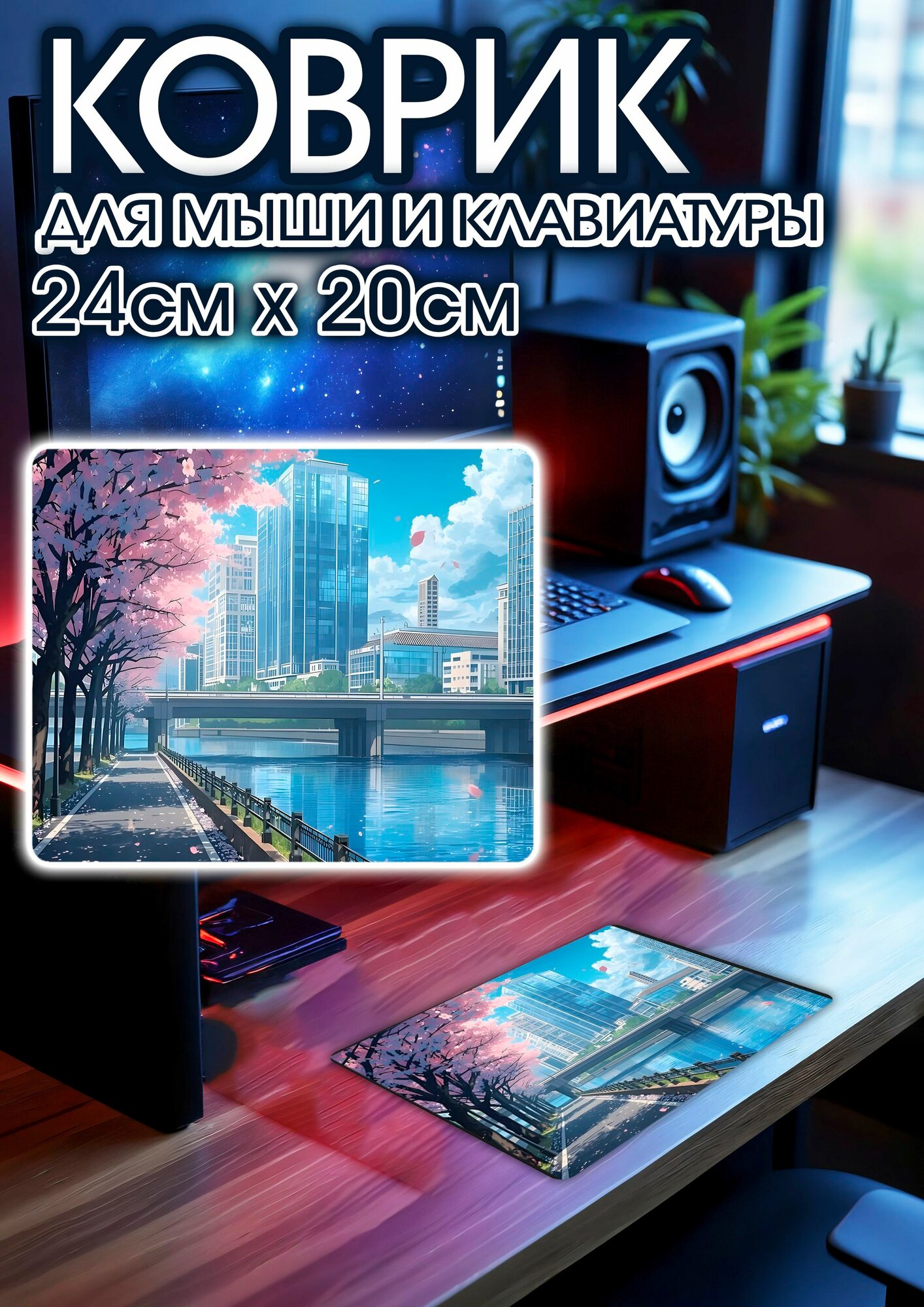 Игровой коврик для мыши 24х20