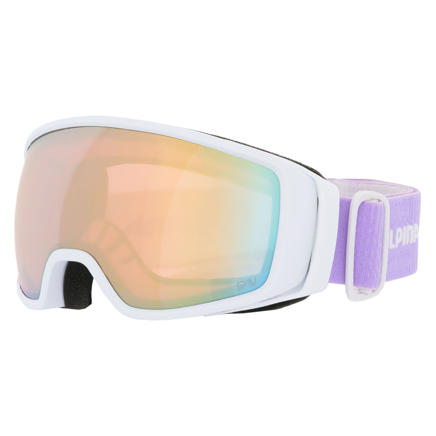 Маска горнолыжная ALPINA Double Jack QV White-Lilac Matt/Qv Gold S2-3 (US: M)