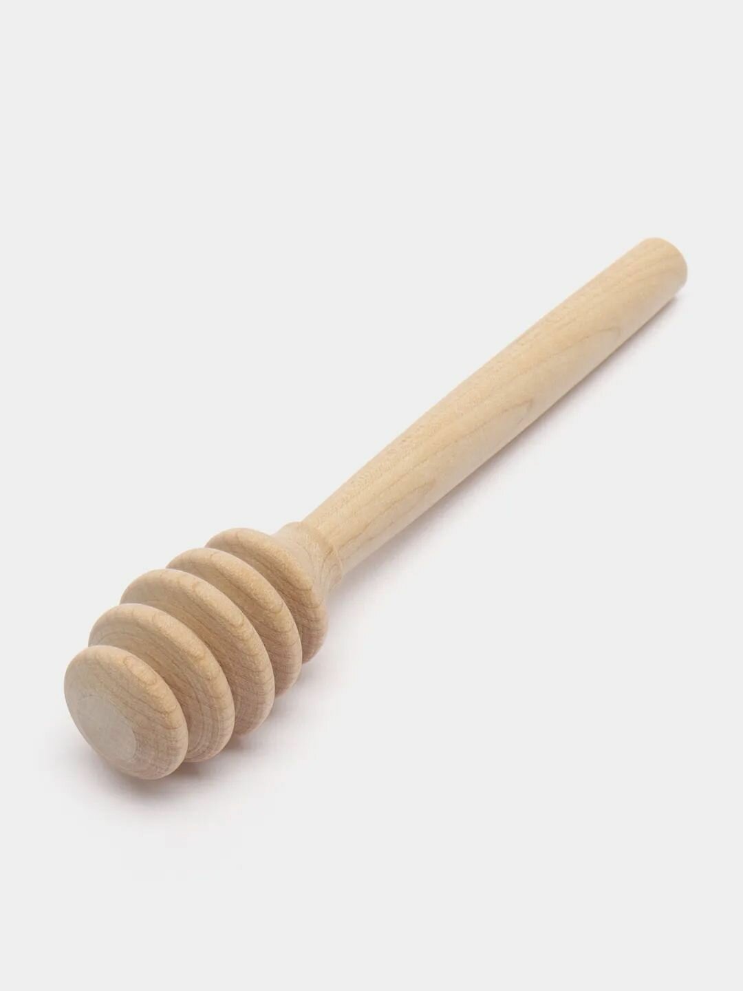 Ложка для меда деревянная (веретено) с прорезями из алтайской березы,13 см