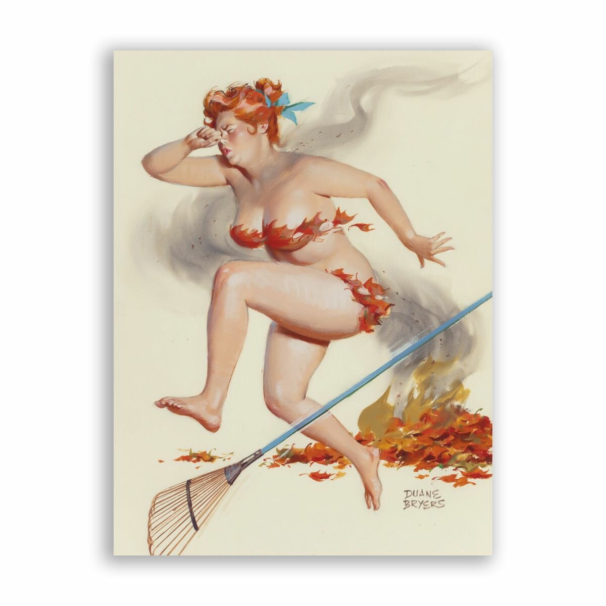 Постер на бумаге в стиле Пин-ап / Pin-up Girl - Hilda / Винтажная девушка / Размер 30 x 40 см