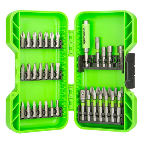 Набор GREENWORKS биты, головки, адаптеры, держатель магнитный (70 предм)