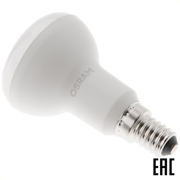 Лампа 7Вт 81692 LVR60 7SW/840 230V FR E14 560Лм 4000К светодиодная R50 холодный белый свет (OSRAM) (3 шт. в комплекте)