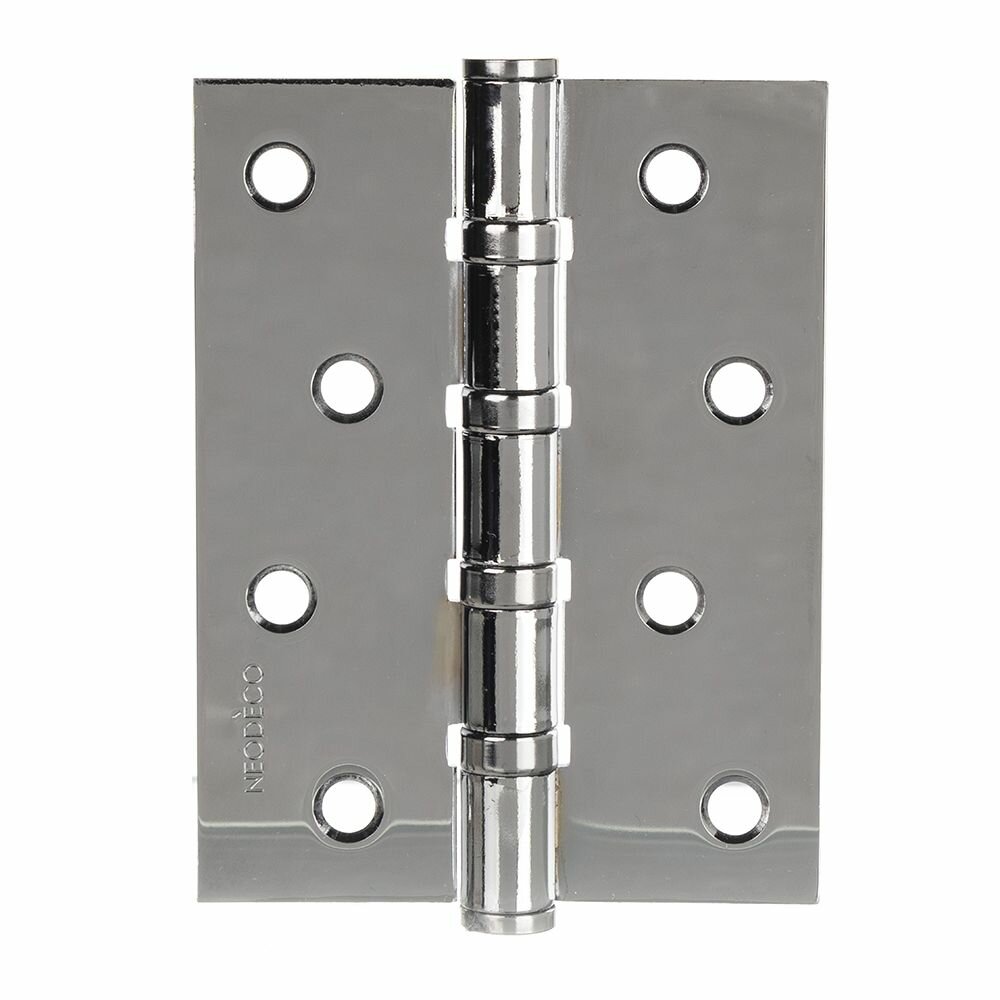 Петля врезная универсальная с шарикоподшипником NEODECO 4BB 100х75х2,5 мм хром