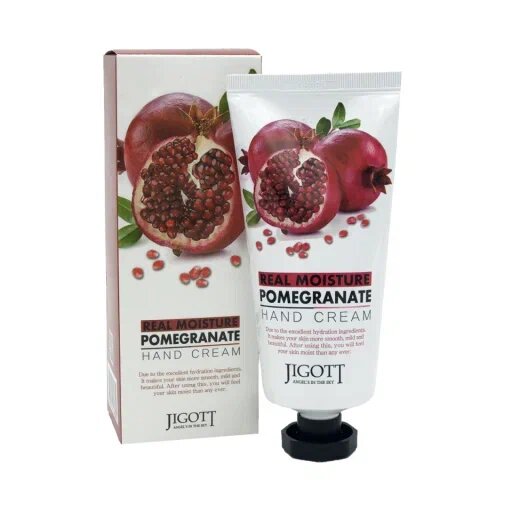 JIGOTT Увлажняющий крем для рук с экстрактом граната Real Moisture Pomegranate Hand Cream 100мл