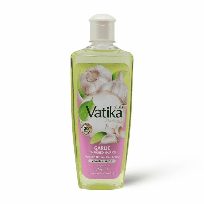 Vatika GARLIC Enriched Hair Oil, Dabur (Ватика чеснок Масло для волос, стимулирует естественный рост волос, Дабур), 200 мл.