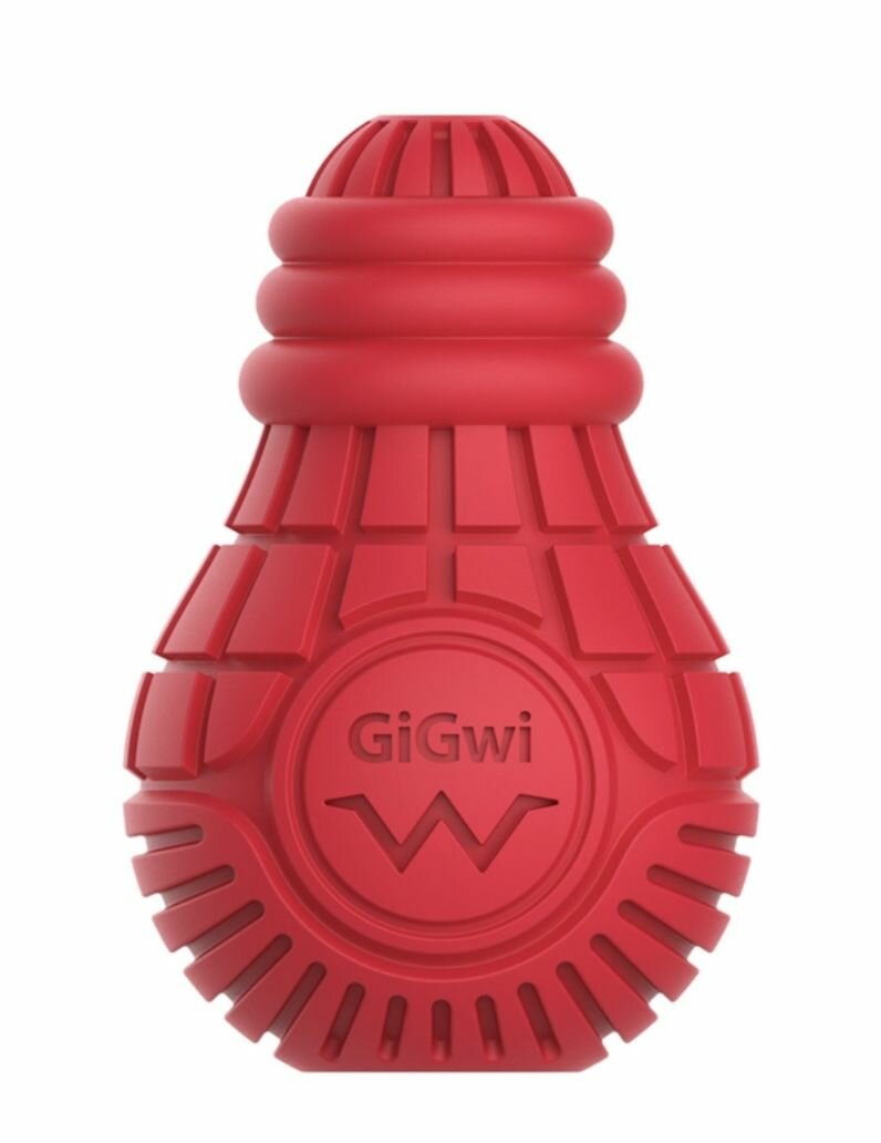 GiGwi BULB RUBBER игрушка для собак средних пород Резиновая лампочка, красная, 10 см