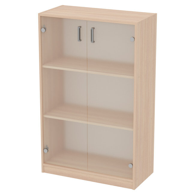 Шкаф Меб-фф Офисный шкаф СБ-60+А-5+С-19 матовый цвет Дуб Молочный 77/37/123 см