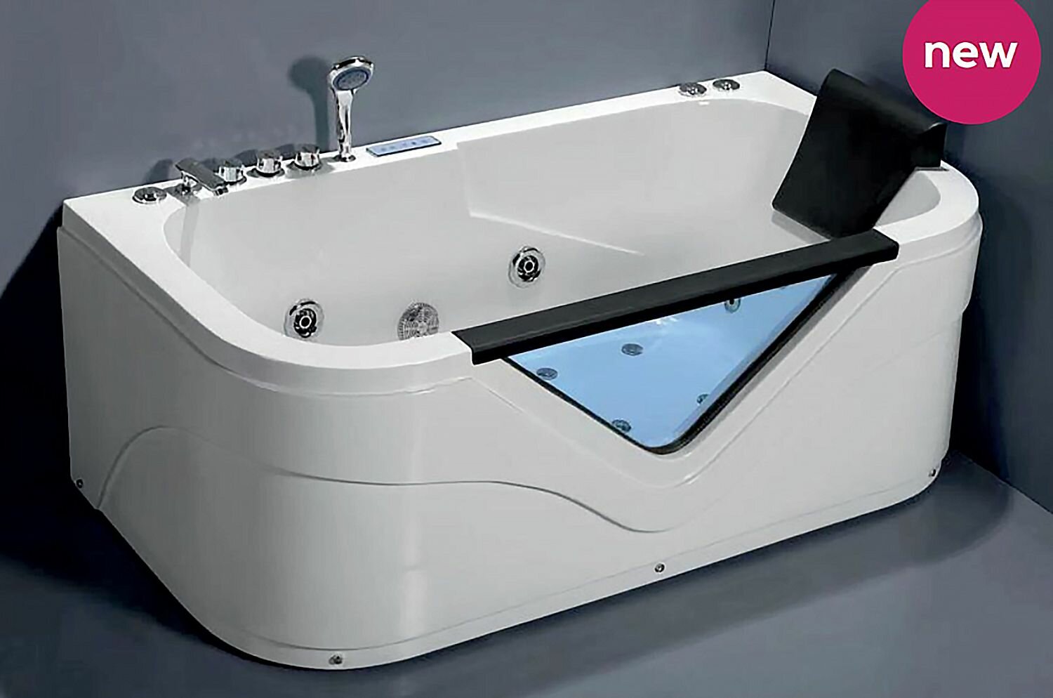 Ванна акриловая Loranto CS-832NL 170х85 см, с гидромассажем, левосторонняя