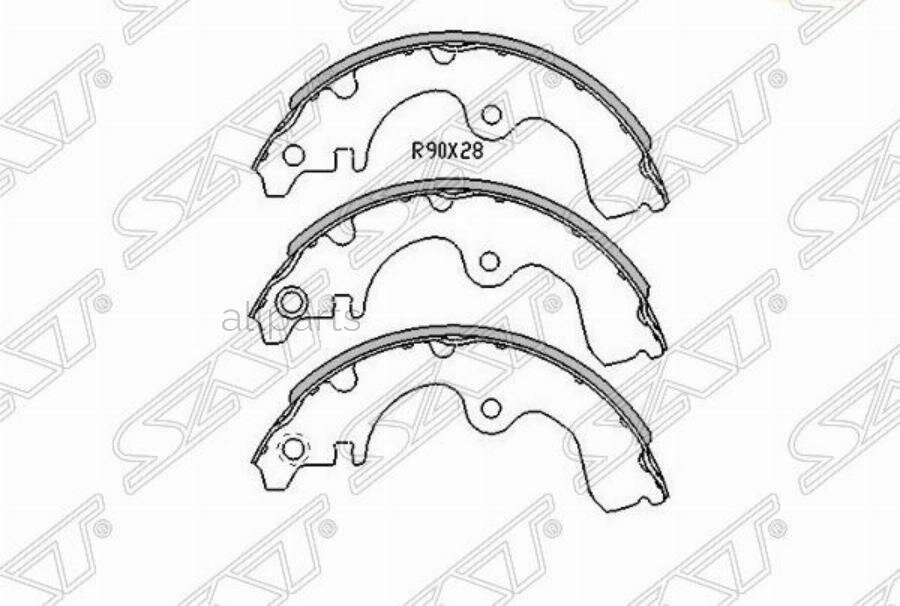 SAT ST-04495-10120 Колодки тормозные барабанные Toyota Corolla II 94-99 / Corsa 94-99