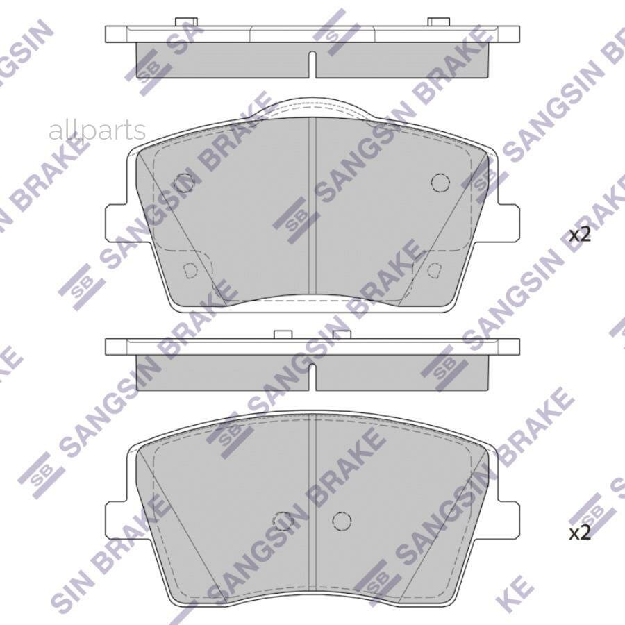 SANGSIN BRAKE SP4357 Колодки тормозные дисковые, передние