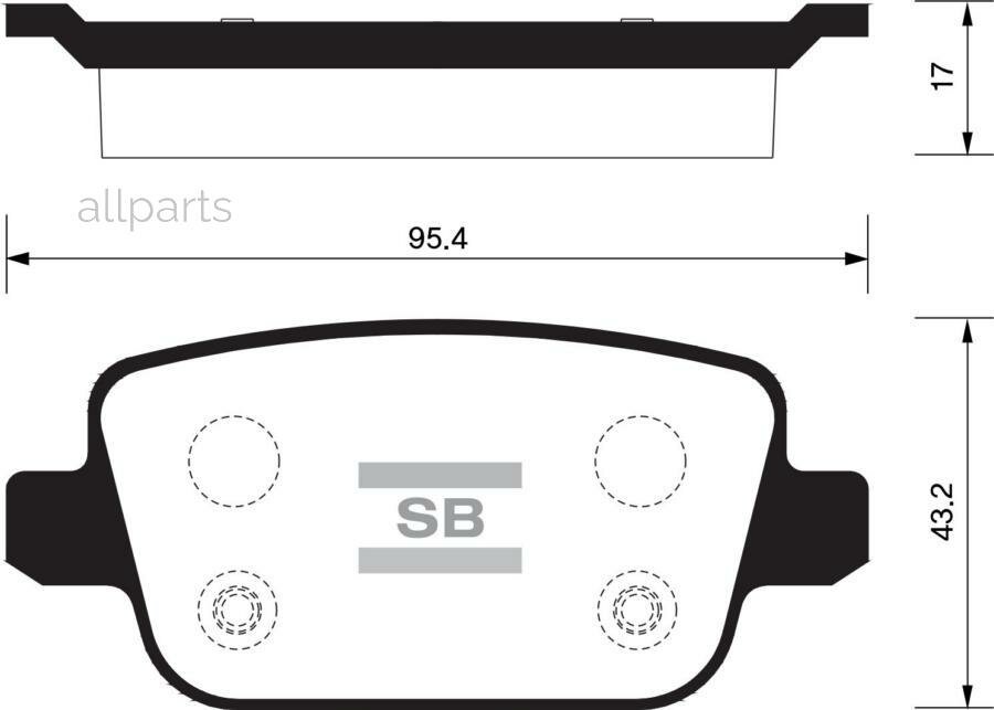 SANGSIN BRAKE SP2101R Колодки тормозные дисковые, задние