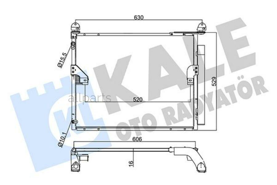KALE 345585 радиатор кондиционера!\ Toyota Land Cruiser Prado 3.0D 09>