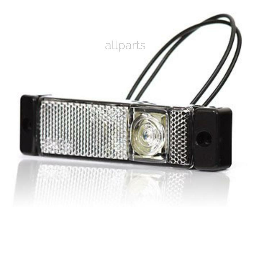 WAS 222 фонарь габаритный передний ! белый 12V-24V LED провод 21cm \