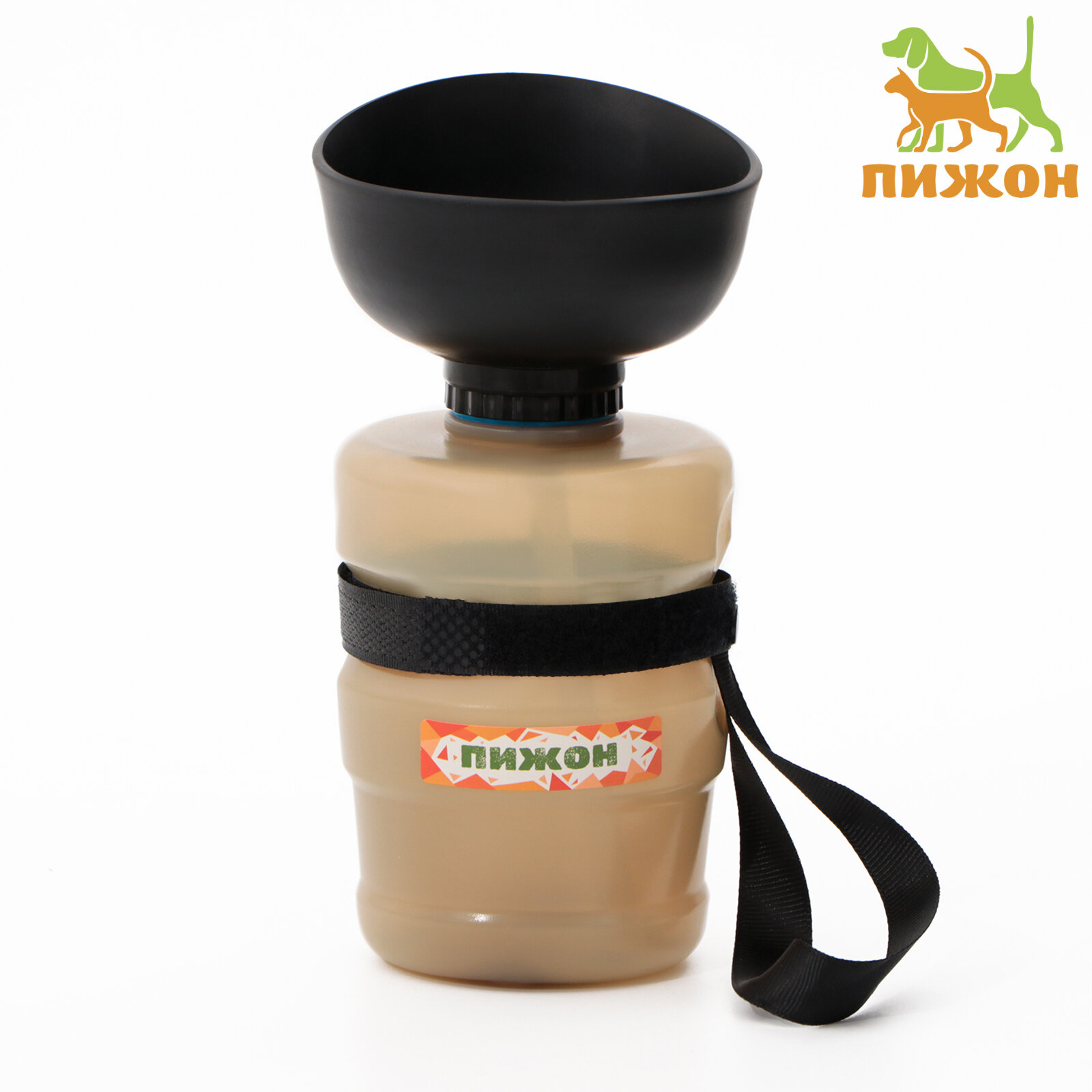Поилка прогулочная, 520 мл, 15 х 7 х 7, бежевая 10101254