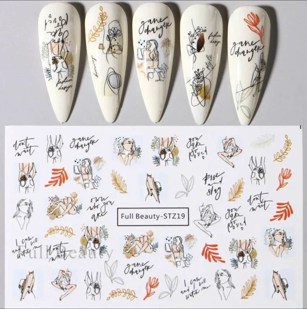 Наклейки, слайдеры для ногтей