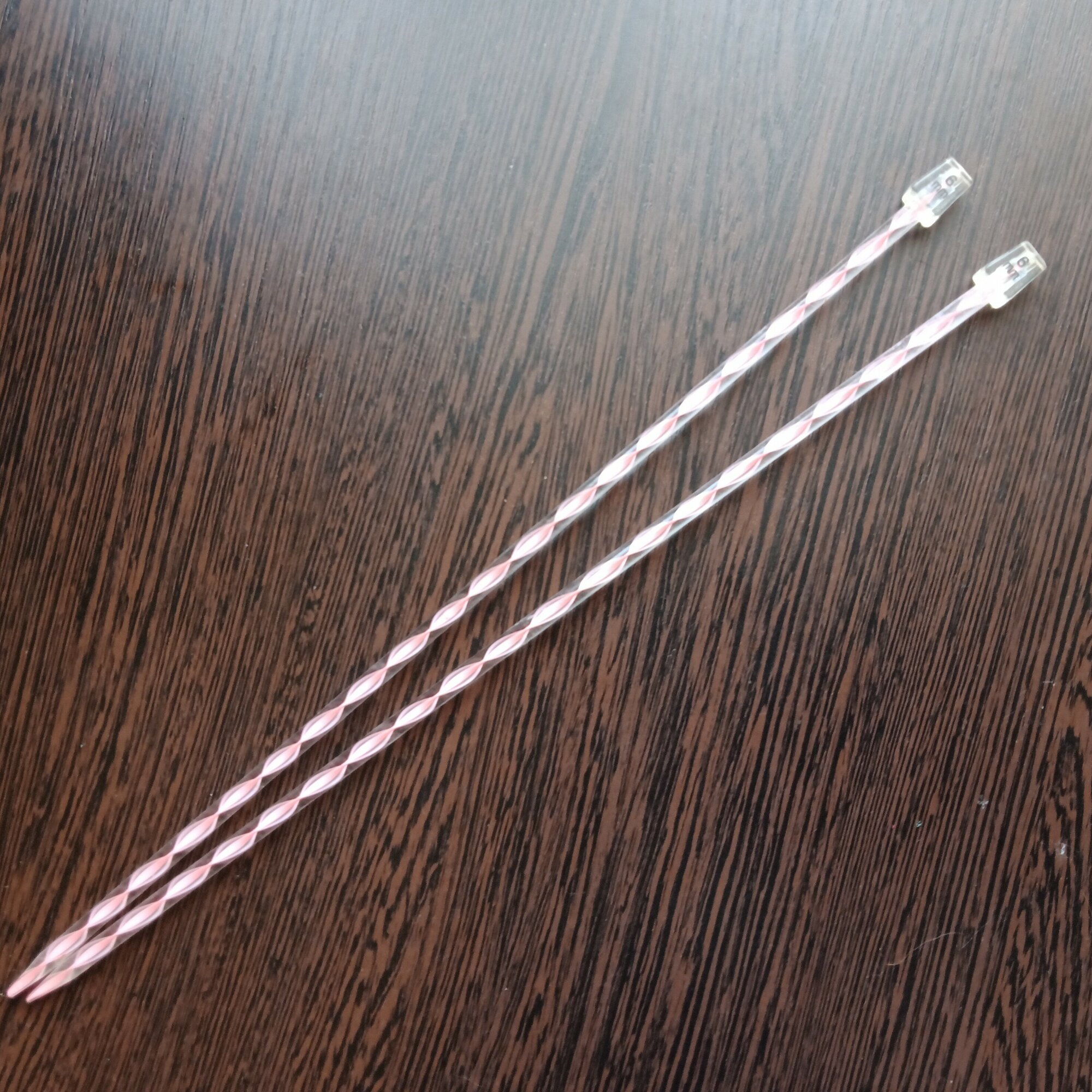 Спицы алюминиевые для вязания 6 мм, 35 см