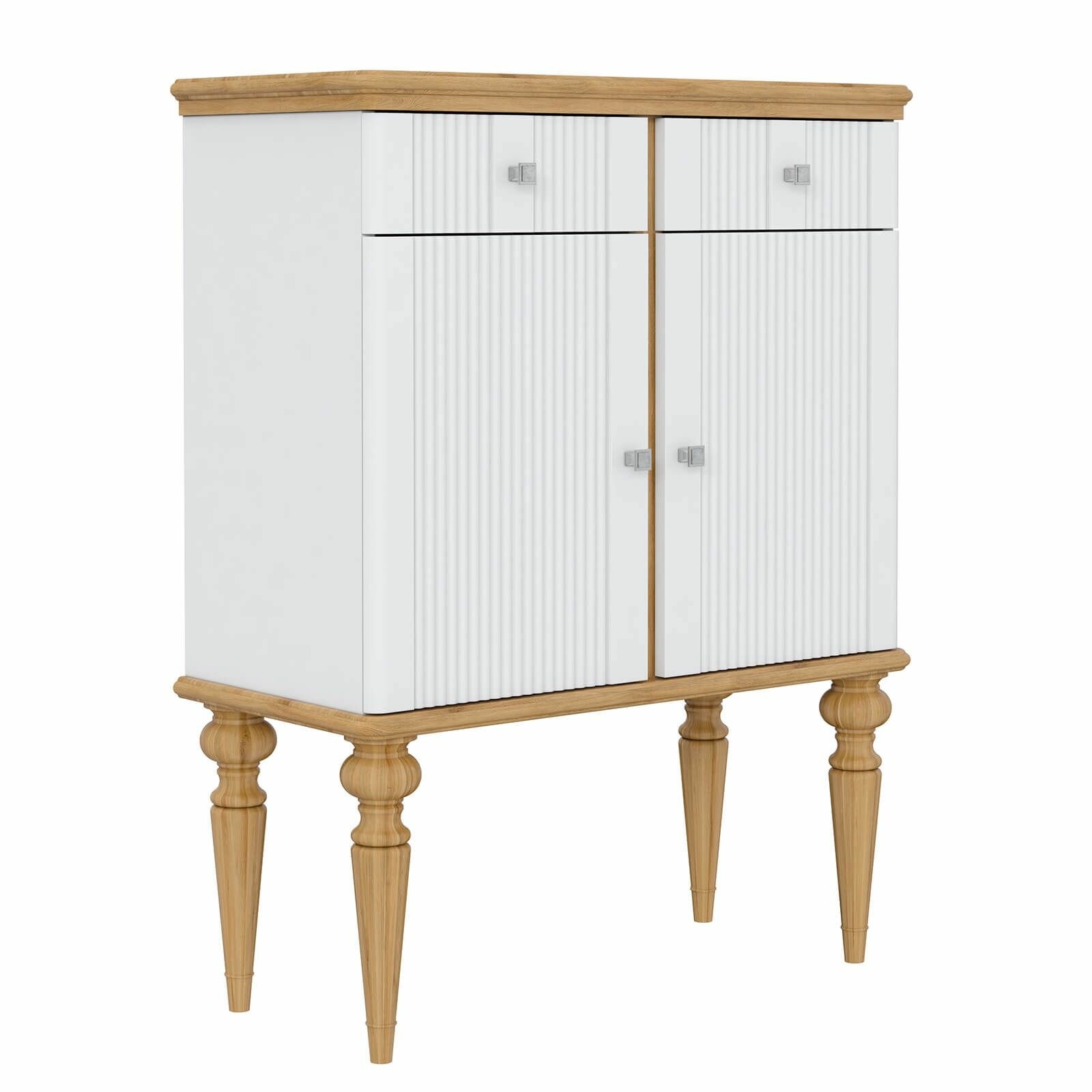 Тумба ММЦ Прихожая Рандеву 22 (белый лак+антик№ 24) из массива сосны